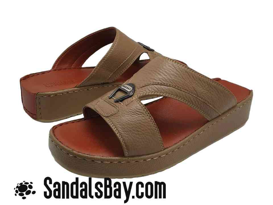 Comfortable and Stylish: Handmade Men's Arabic Sandals in Versatile Tan ...